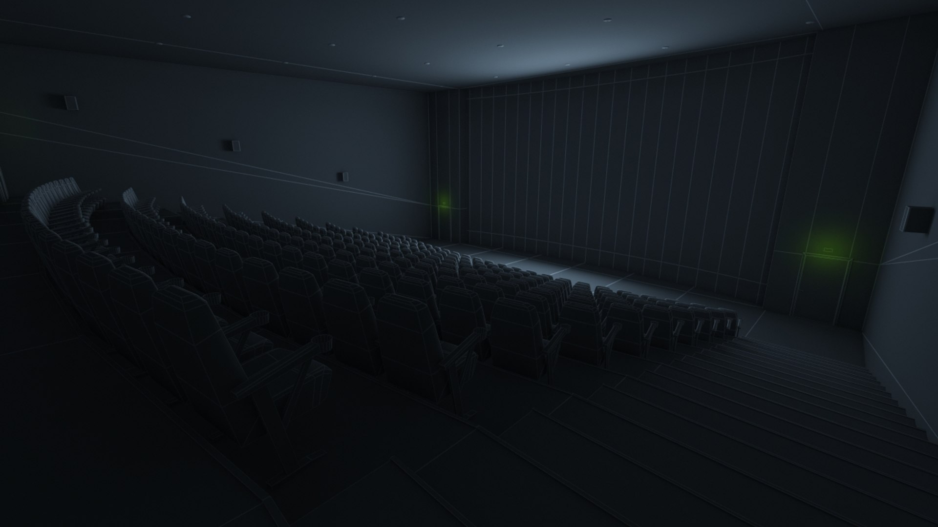 3D Cinema Interior - TurboSquid 1202155