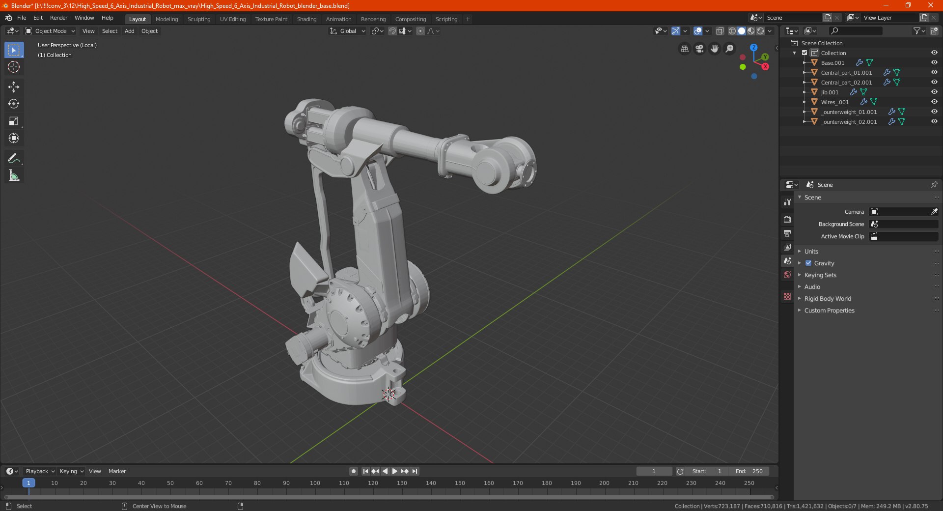 3D model High Speed 6 Axis Industrial Robot - TurboSquid 1861422