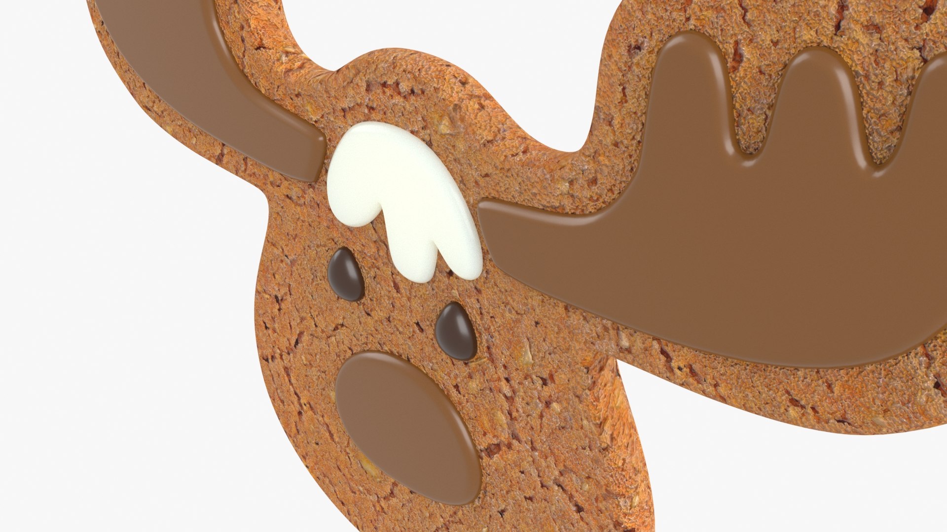 3D Gingerbread Deer Christmas Cookie Model - TurboSquid 1651902