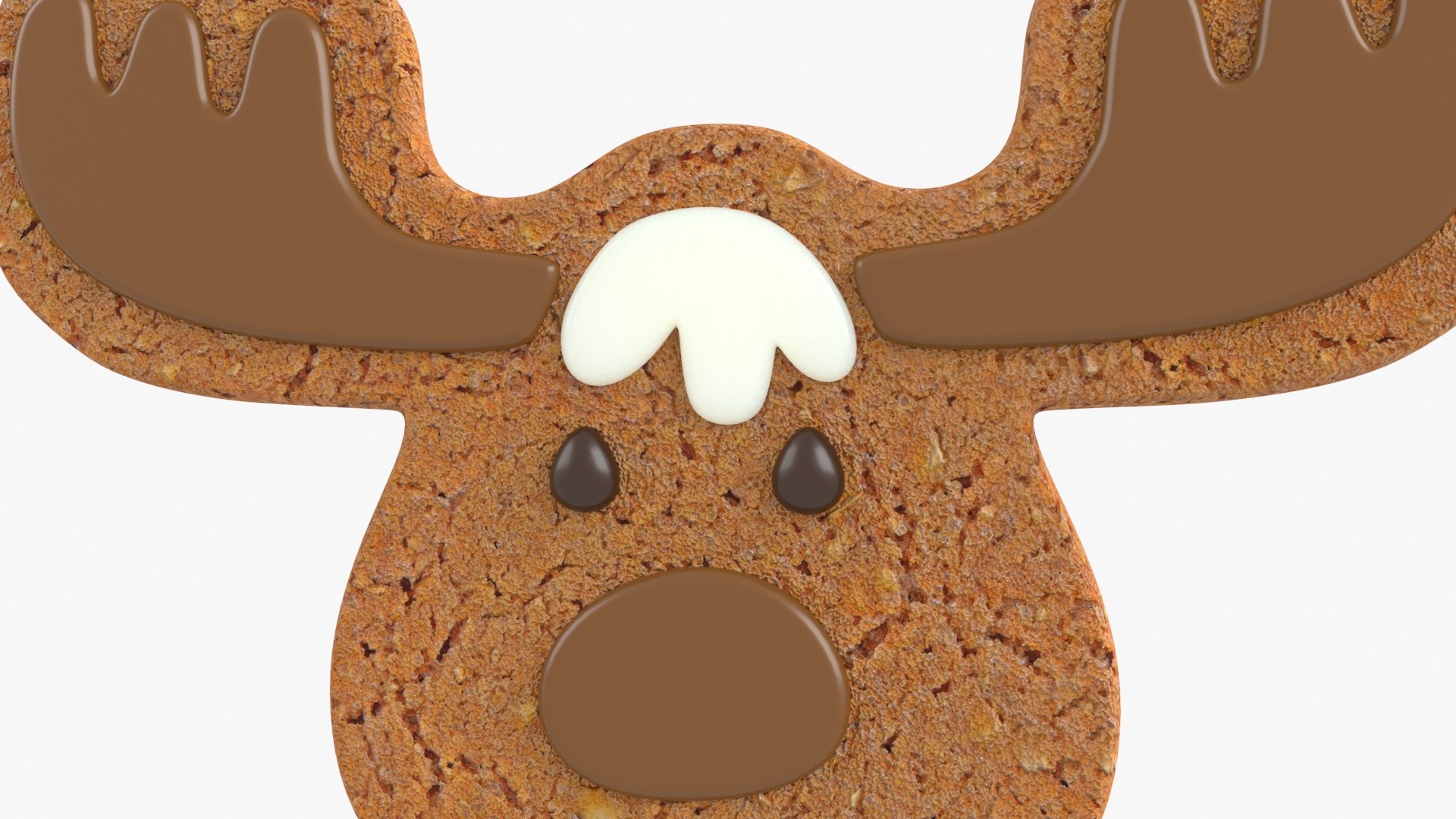3D Gingerbread Deer Christmas Cookie Model - TurboSquid 1651902