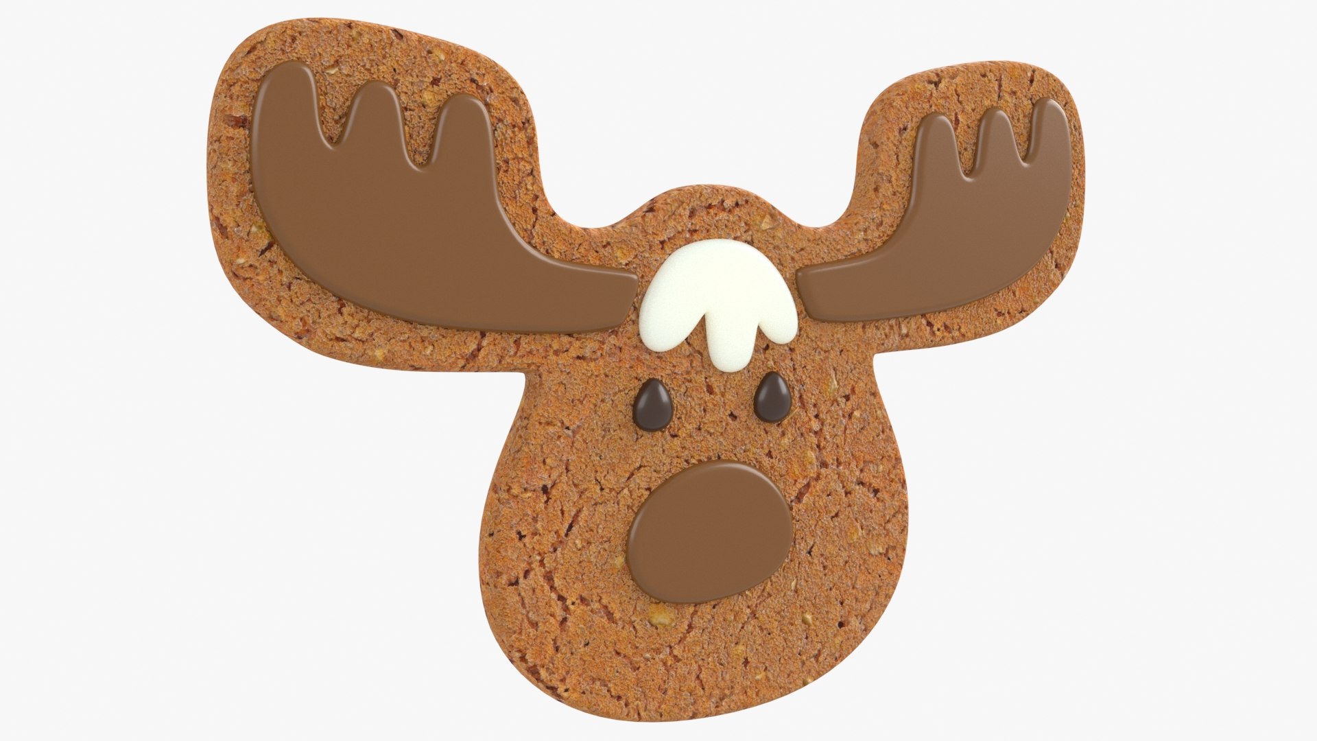 3D Gingerbread Deer Christmas Cookie Model - TurboSquid 1651902