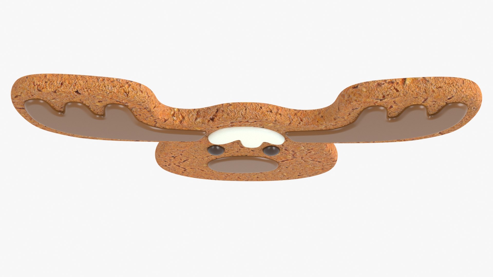 3D Gingerbread Deer Christmas Cookie Model - TurboSquid 1651902