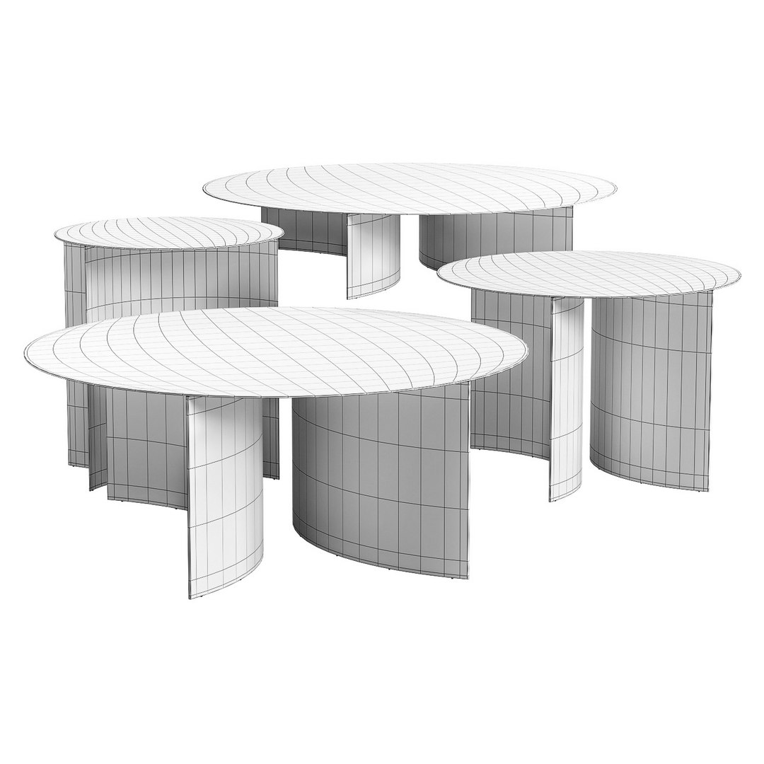 Pierre Flou Table Collection 3D Model - TurboSquid 2273025