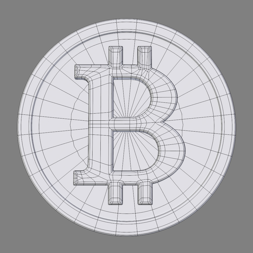 Metallic Coin Bitcoin 3d Obj