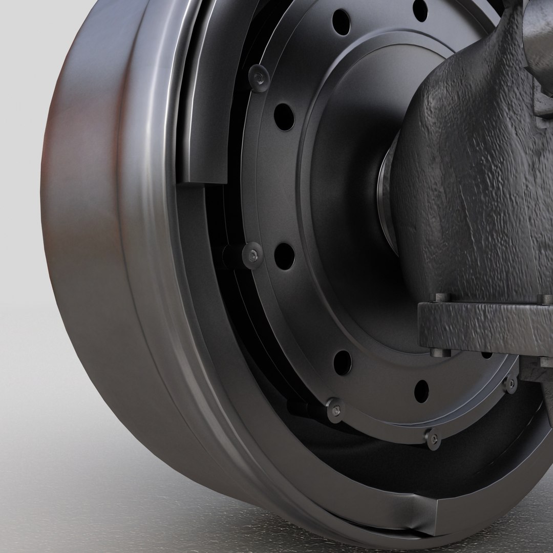 3d obj semi truck axles