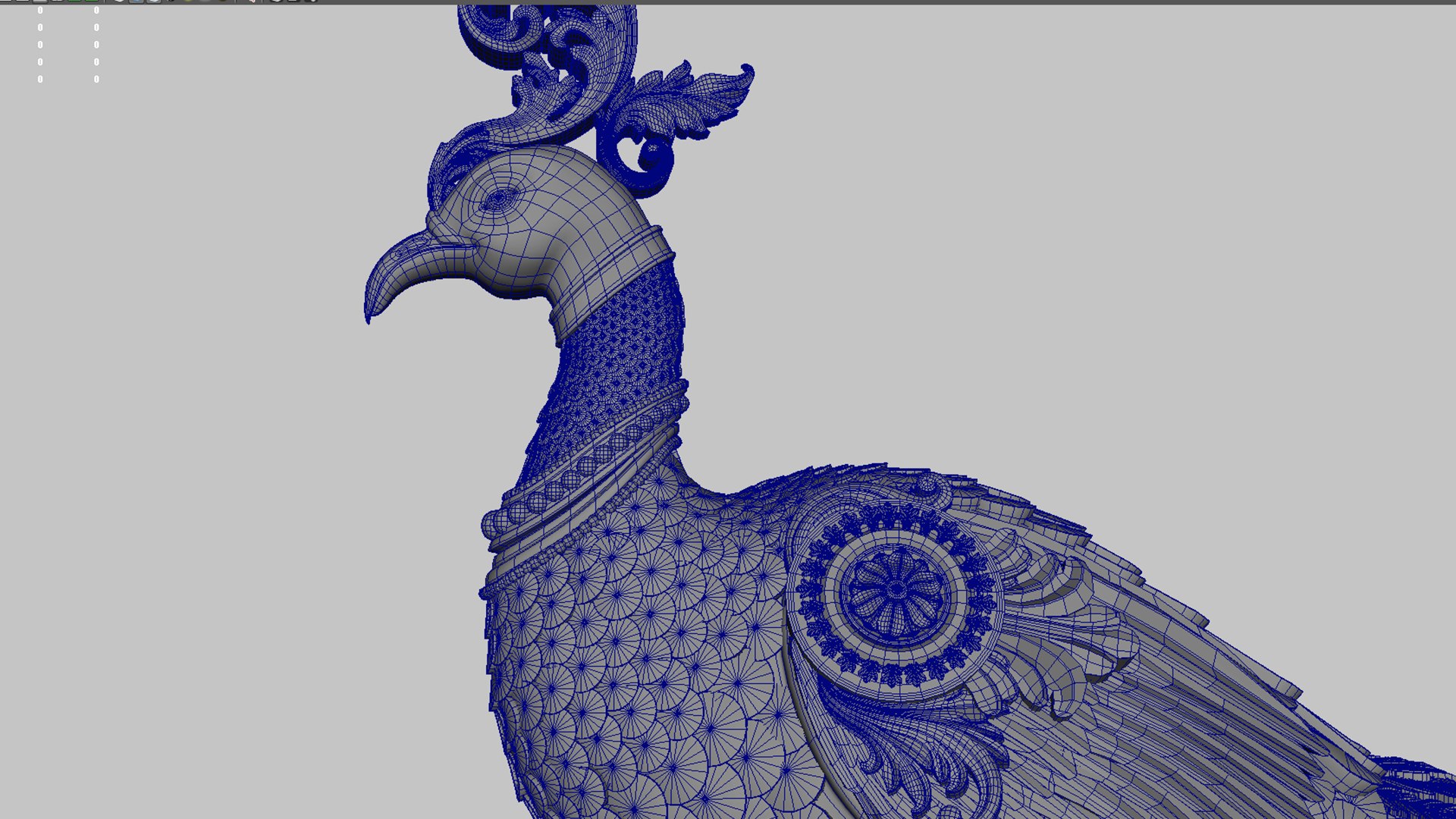 Peacock Peafowl Statue 3D Model - TurboSquid 1941590
