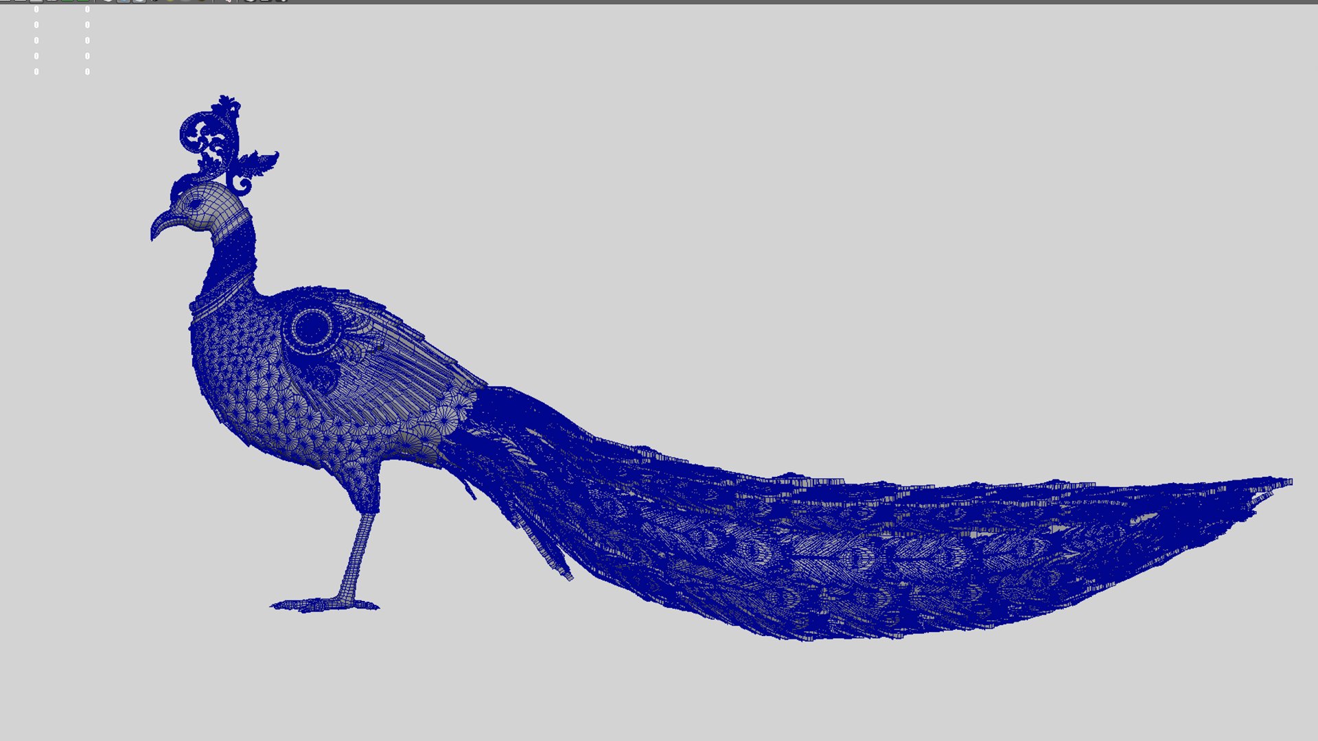 Peacock Peafowl Statue 3D Model - TurboSquid 1941590