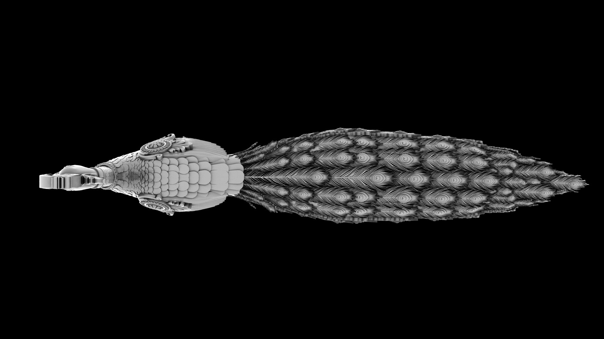 Peacock Peafowl Statue 3D Model - TurboSquid 1941590