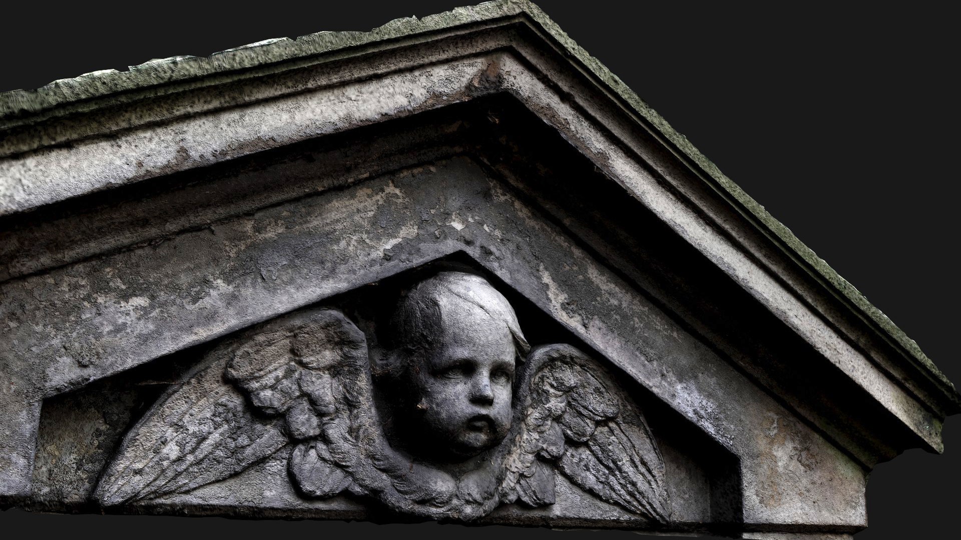 3D Graveyard Monument Damaged Arch Element Photogrammetry Model ...