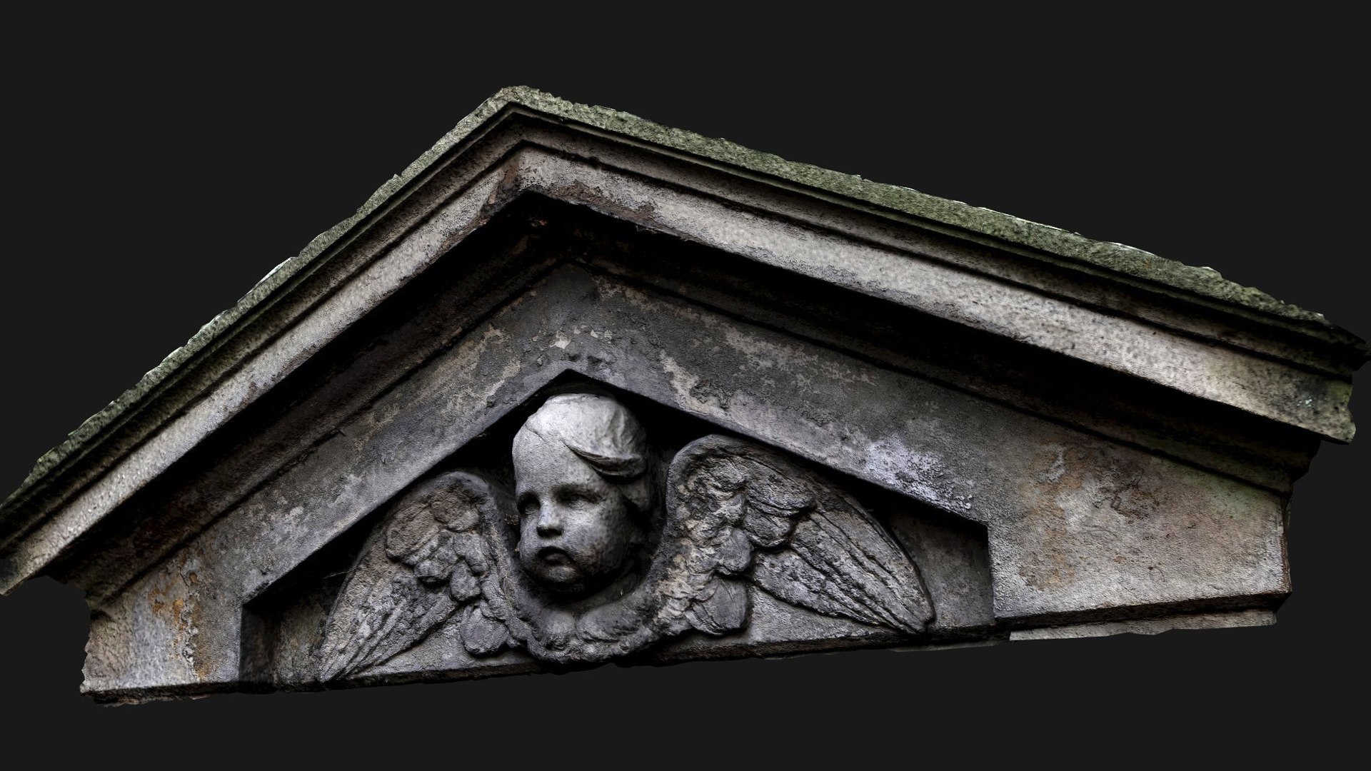 3D Graveyard Monument Damaged Arch Element Photogrammetry Model ...