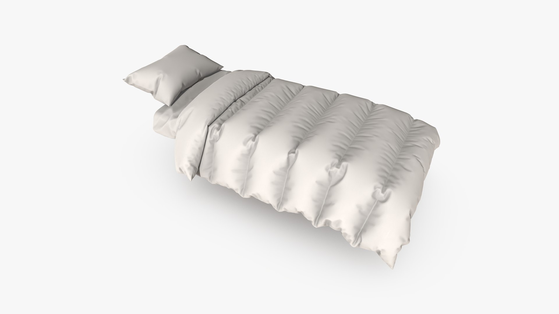 3D Blanked Single Bed - TurboSquid 2319618