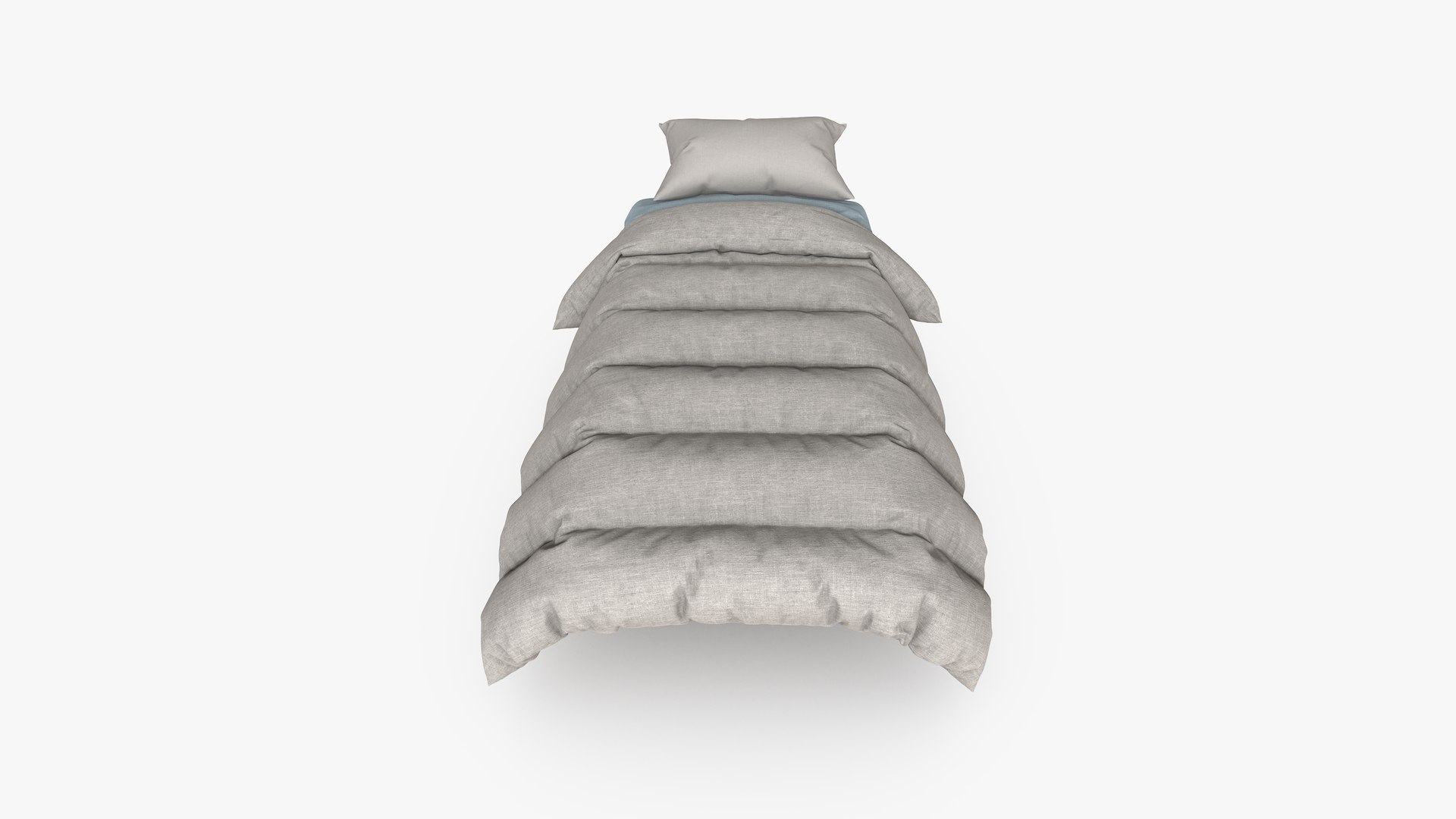 3D Blanked Single Bed - TurboSquid 2319618