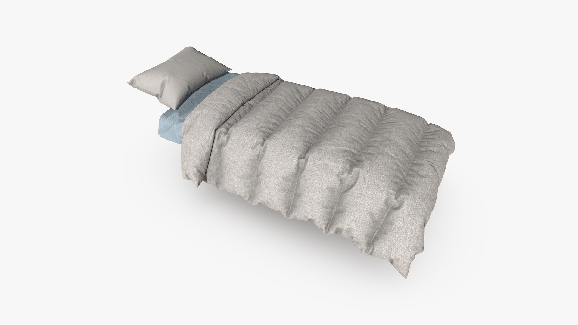 3D Blanked Single Bed - TurboSquid 2319618