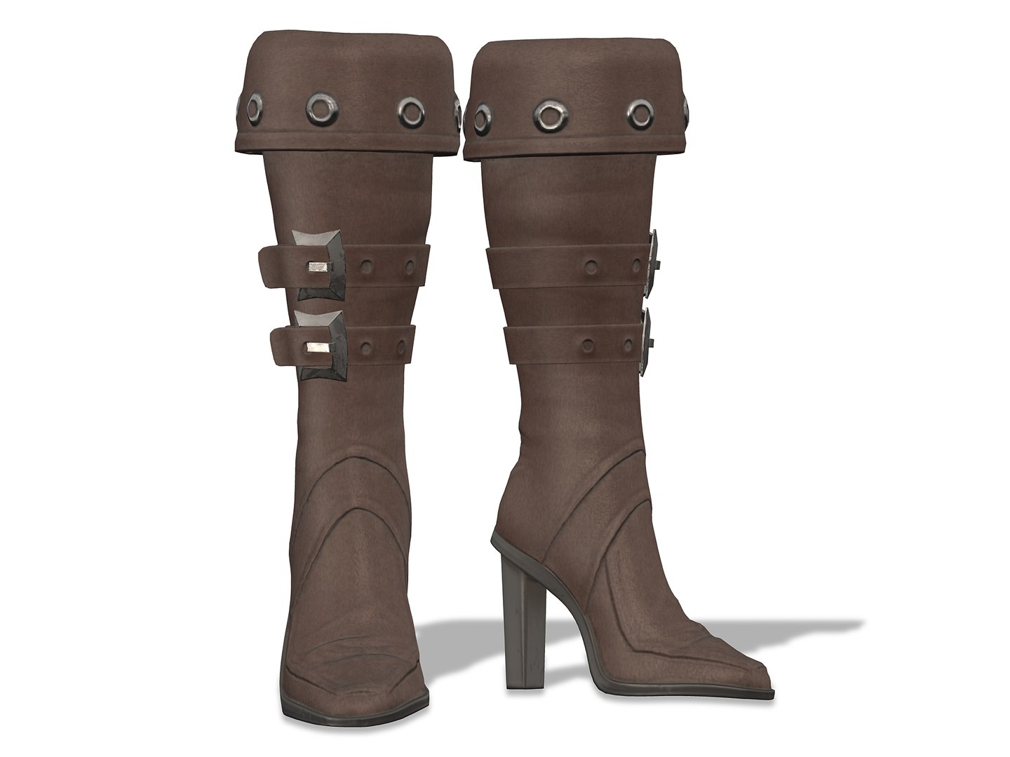 Female Warrior Pants Dagger Boots Top Gloves Outfit Model - TurboSquid ...