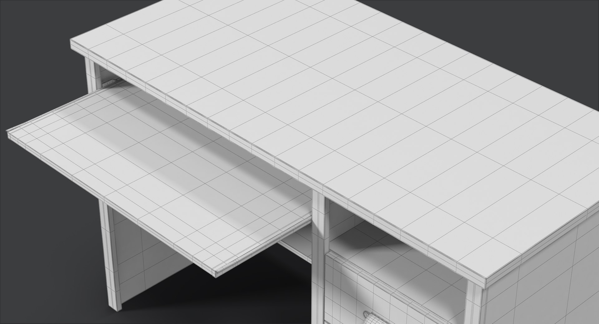 3D Computer Desk 1 Cherry - TurboSquid 1277432