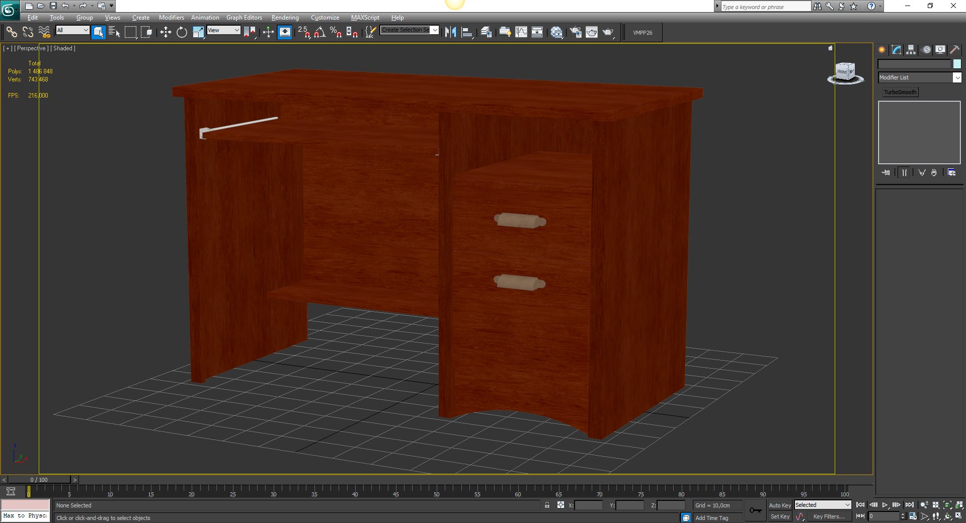 3D Computer Desk 1 Cherry - TurboSquid 1277432
