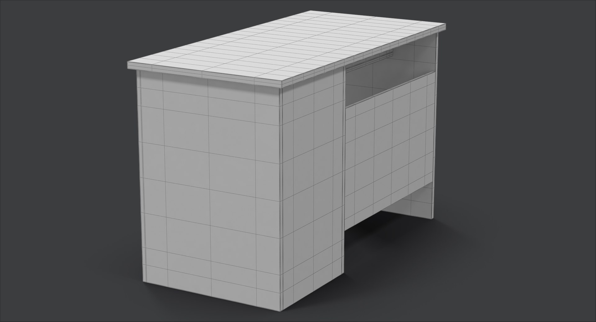 3D Computer Desk 1 Cherry - TurboSquid 1277432