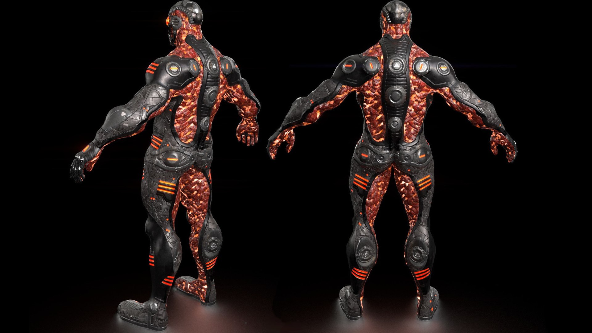 MechOrg Humanoid Cyborg Creature Rigged 3D Character 3D - TurboSquid ...