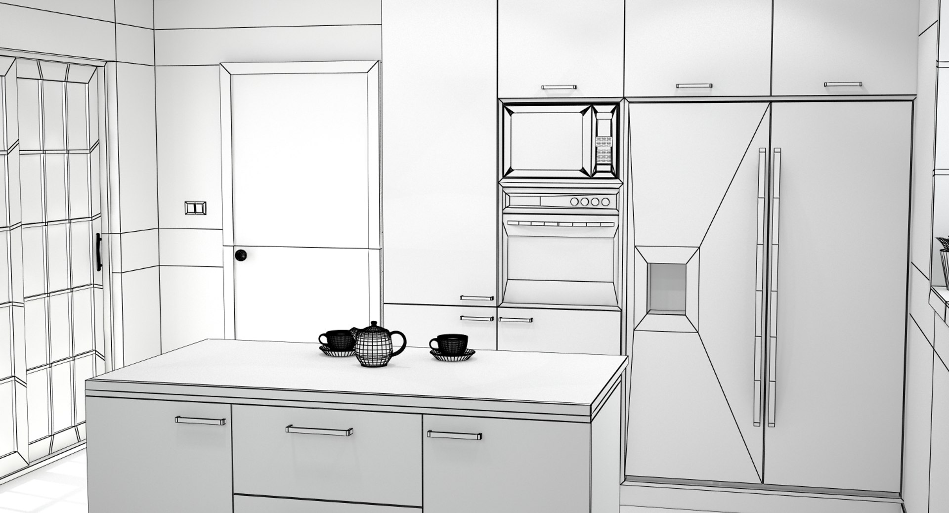 Modern Kitchen Interior Model - TurboSquid 1214766