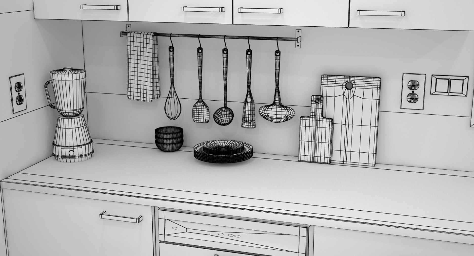 Modern Kitchen Interior Model - TurboSquid 1214766