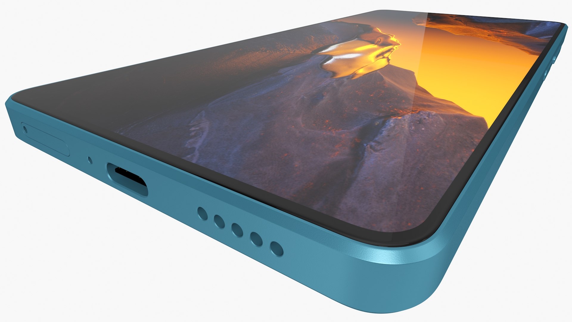 3D Xiaomi Poco F5 Blue Model - TurboSquid 2069450