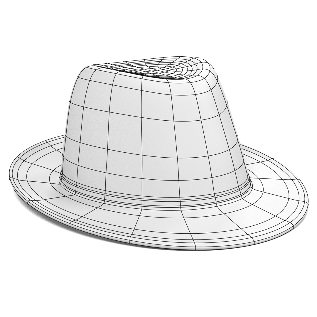 fedora hat 3d model