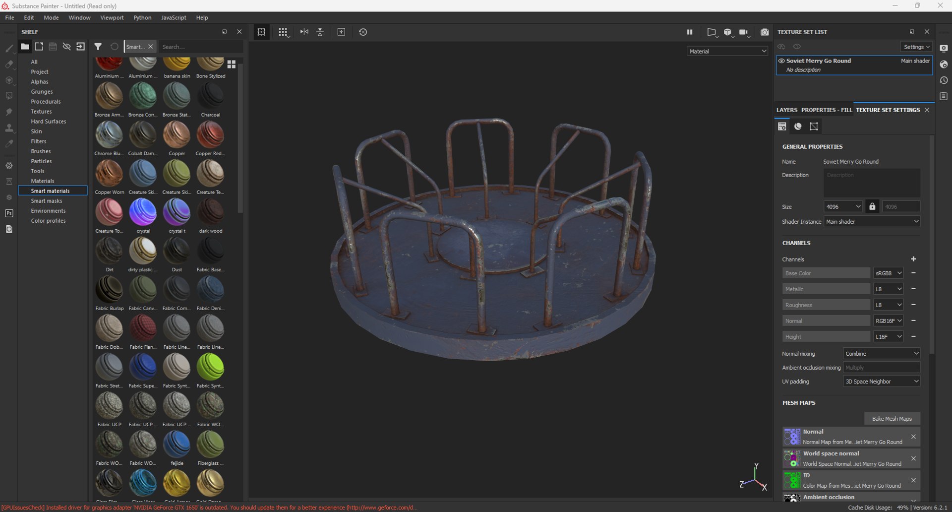 3D Soviet Merry Go Round - TurboSquid 2167045