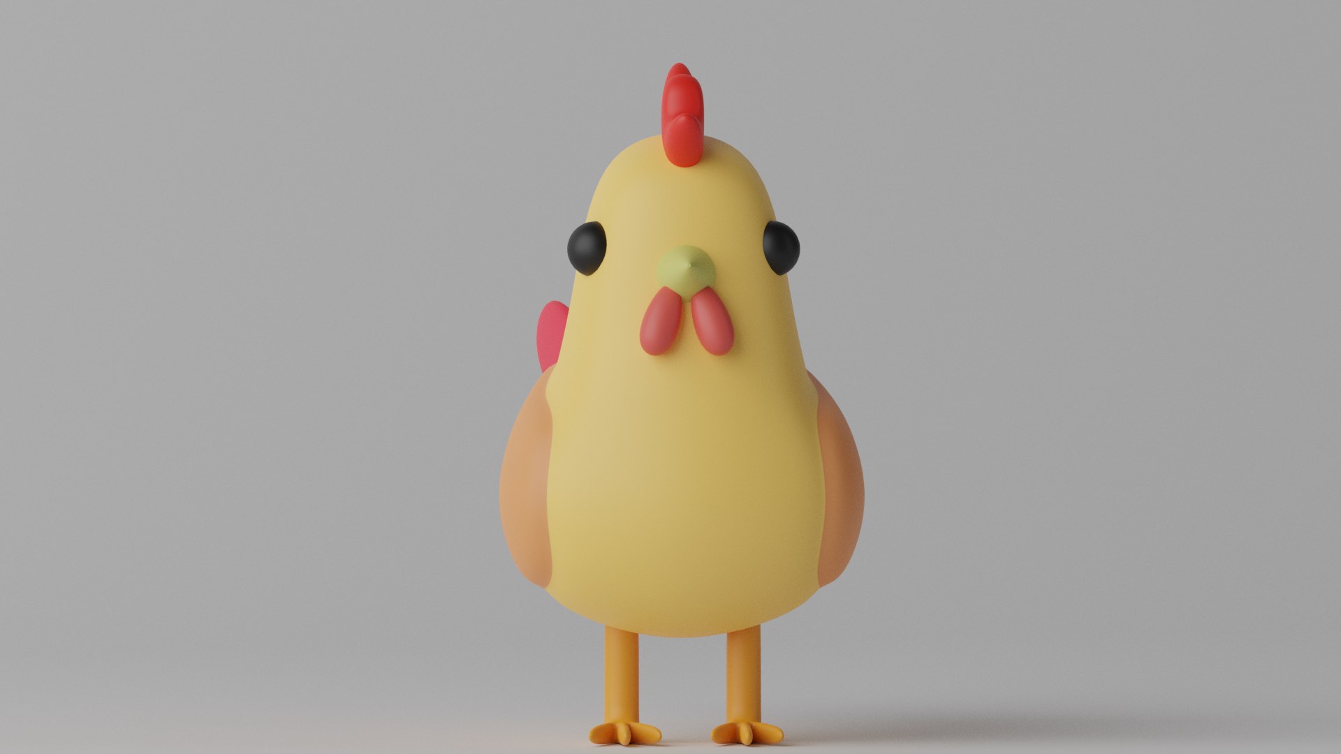Cartoon Lovely Chicken Model - TurboSquid 2147213
