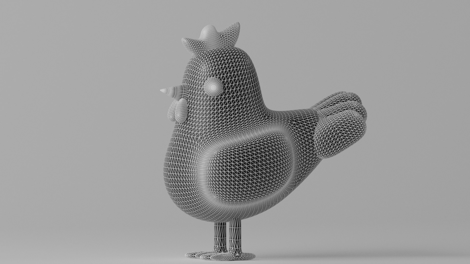 Cartoon Lovely Chicken Model - TurboSquid 2147213