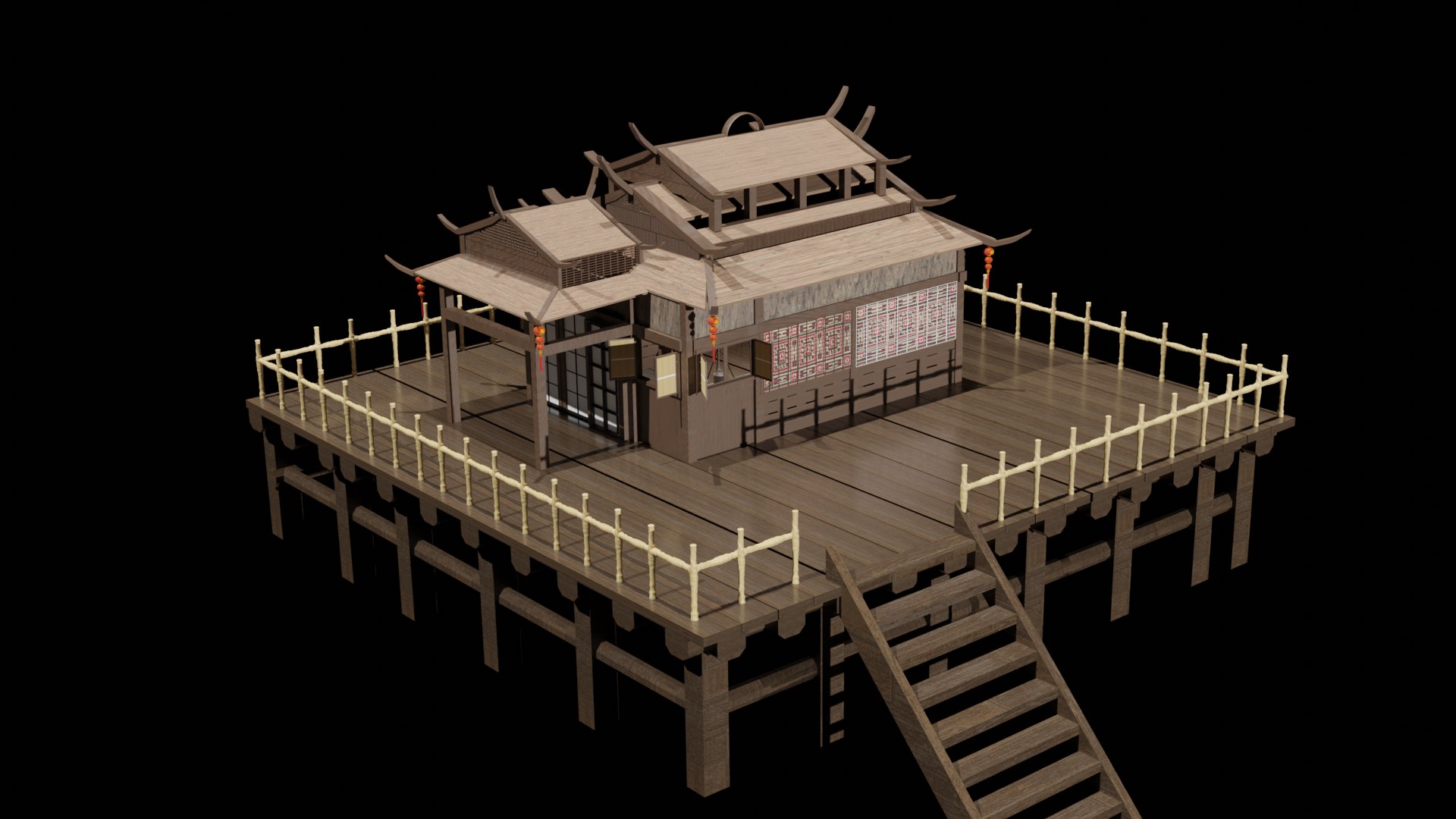 Chinese House 1 3D Model - TurboSquid 1969232
