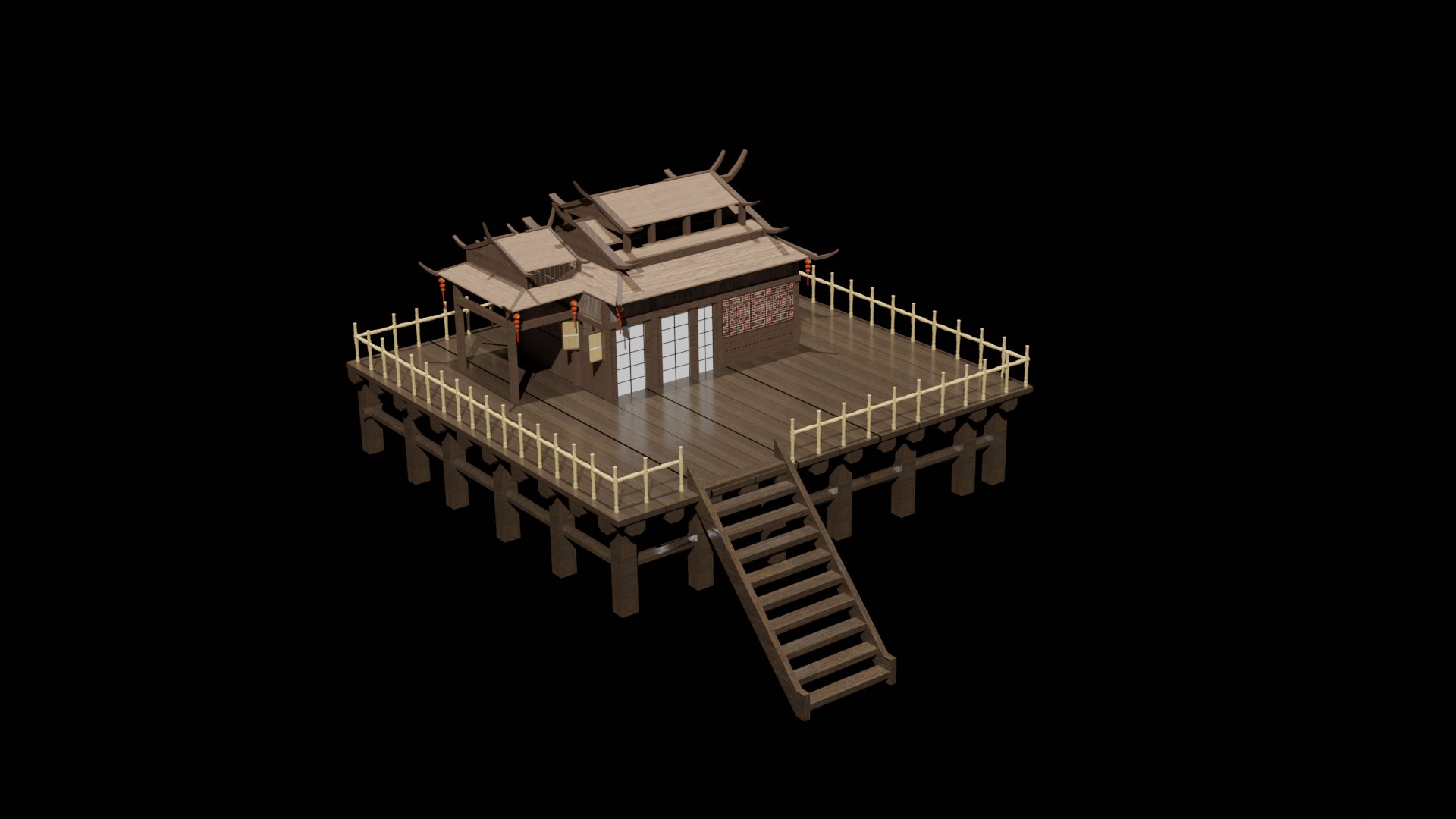 Chinese House 1 3D Model - TurboSquid 1969232