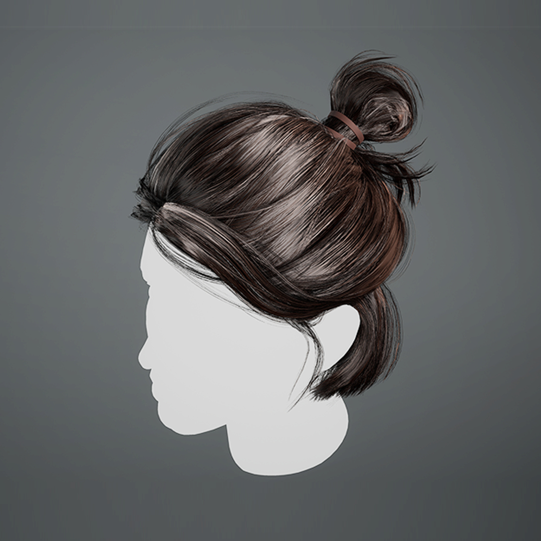 3D hair hairstyle - TurboSquid 1672504