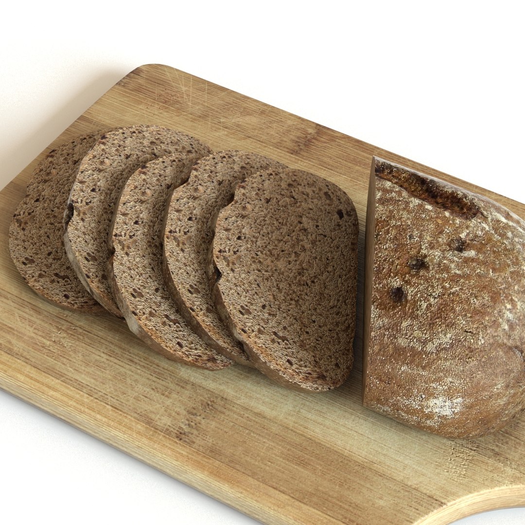 3d bread food model