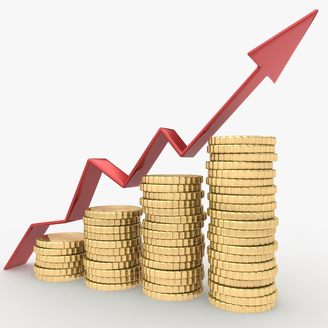 Trend Arrow Coin 3d Model
