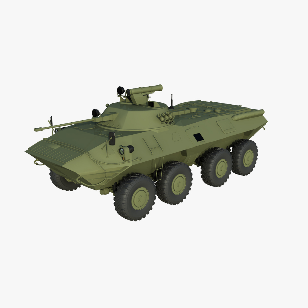 military carrier btr-80 3d model