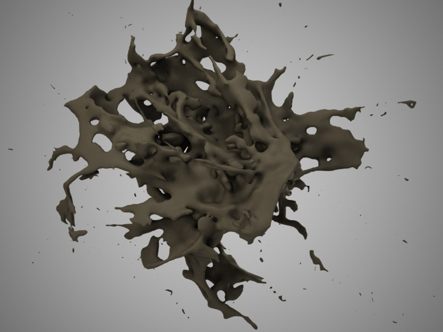 3d Model Abstract Liquid