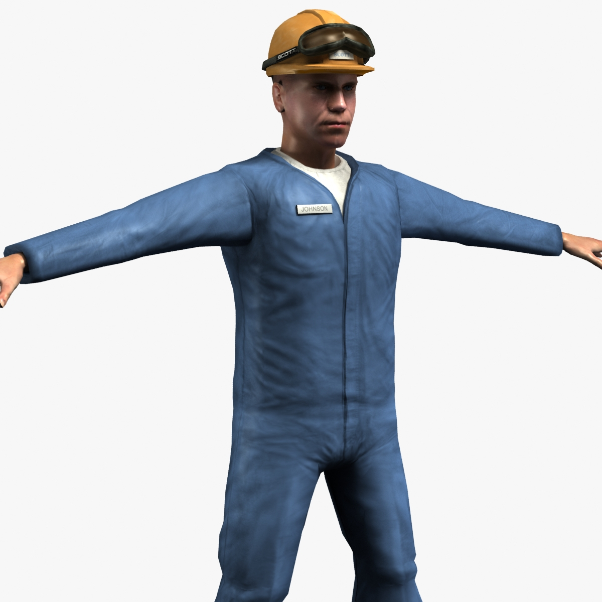 3d 3ds construction worker