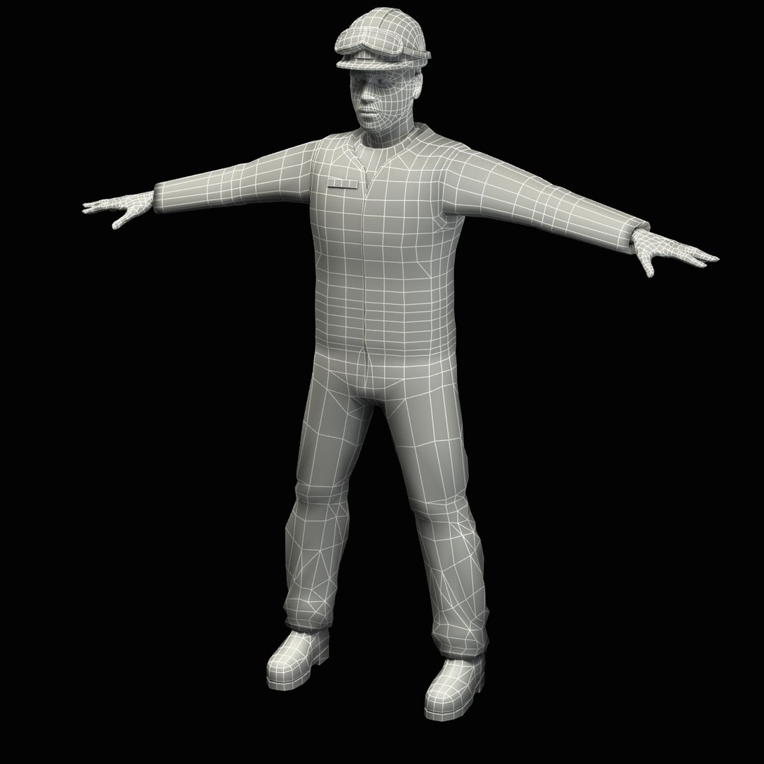 3d 3ds Construction Worker