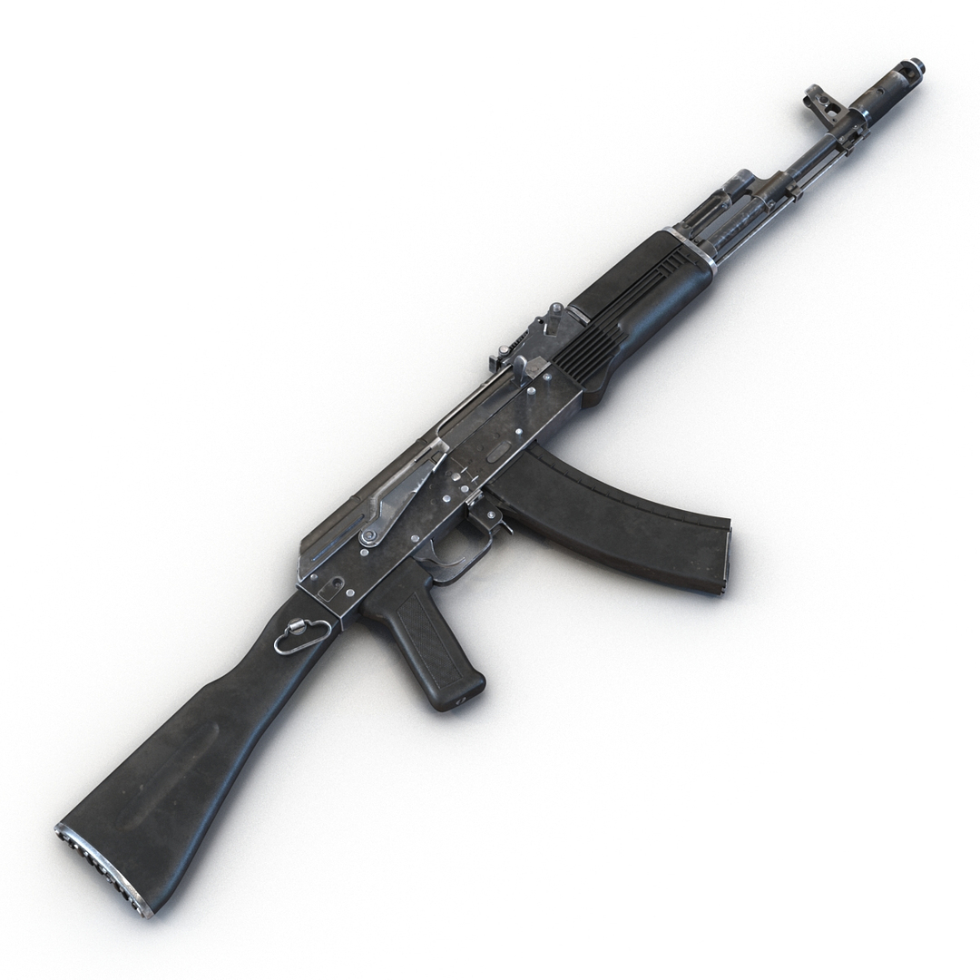 3d assault rifle ak 74m model