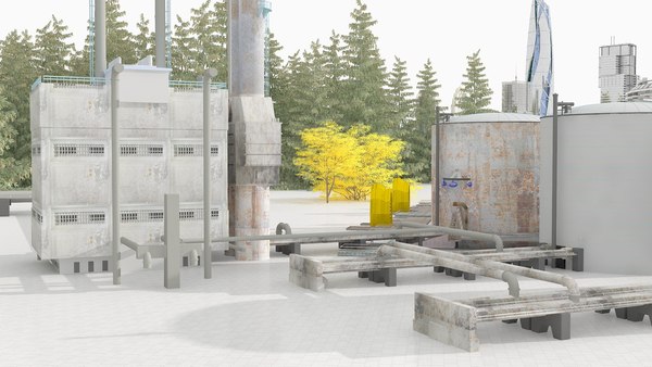 3D Factory Exterior model - TurboSquid 2036862