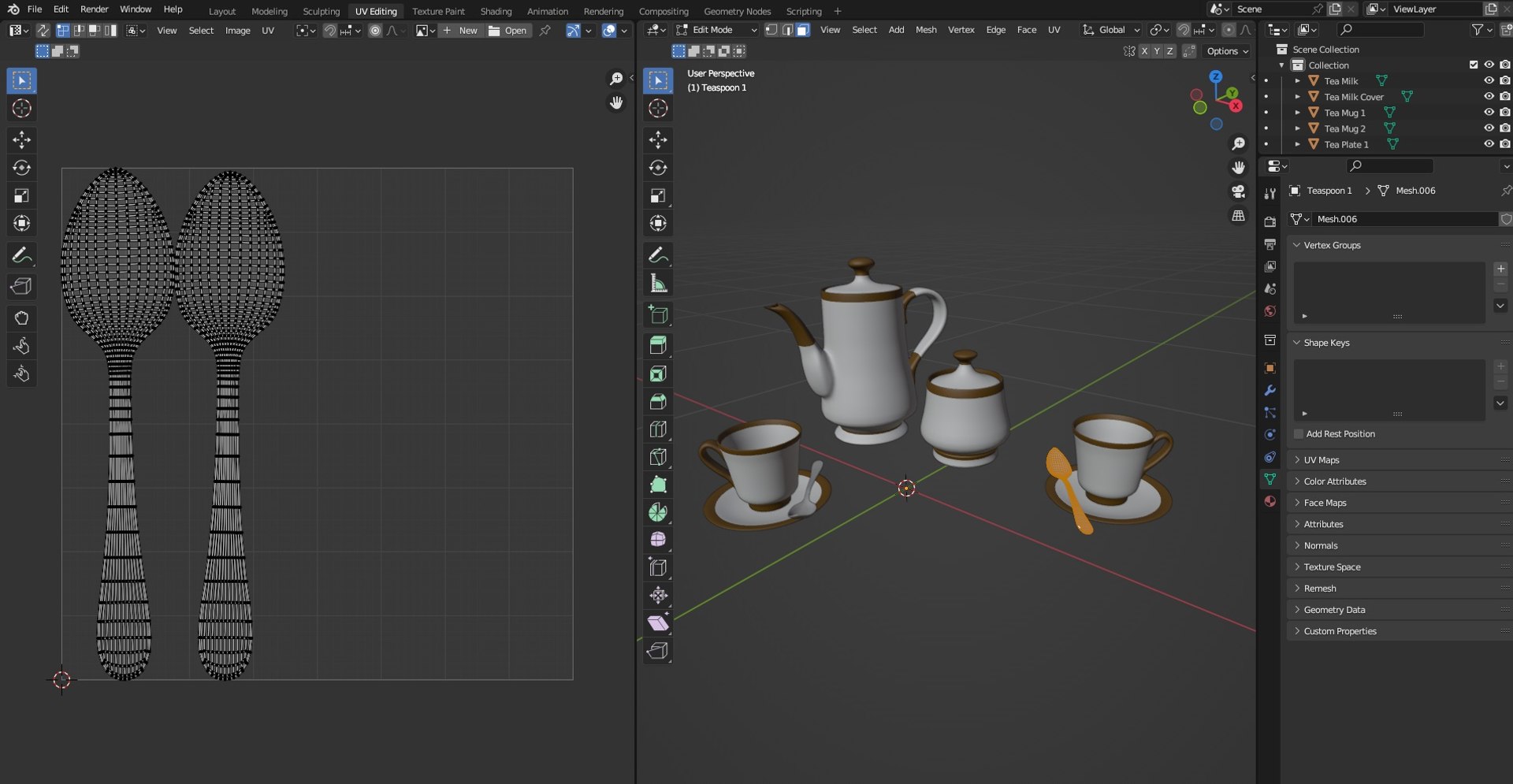 3D Tea Set 2 - TurboSquid 2340946