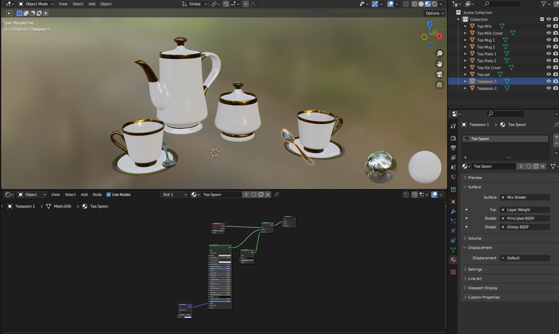 3D Tea Set 2 - TurboSquid 2340946