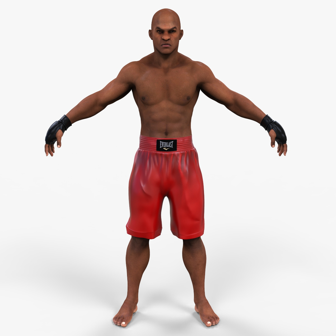 3d Angry Boxer Fighter 2 Model