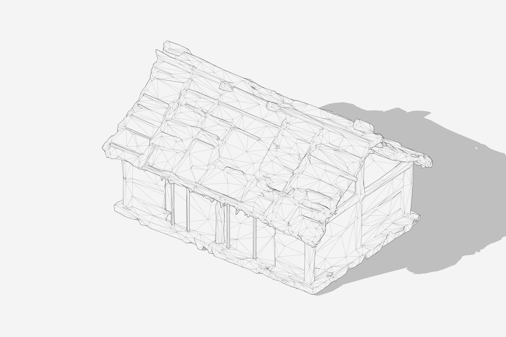 3D Wooden Shack Model - TurboSquid 2384135