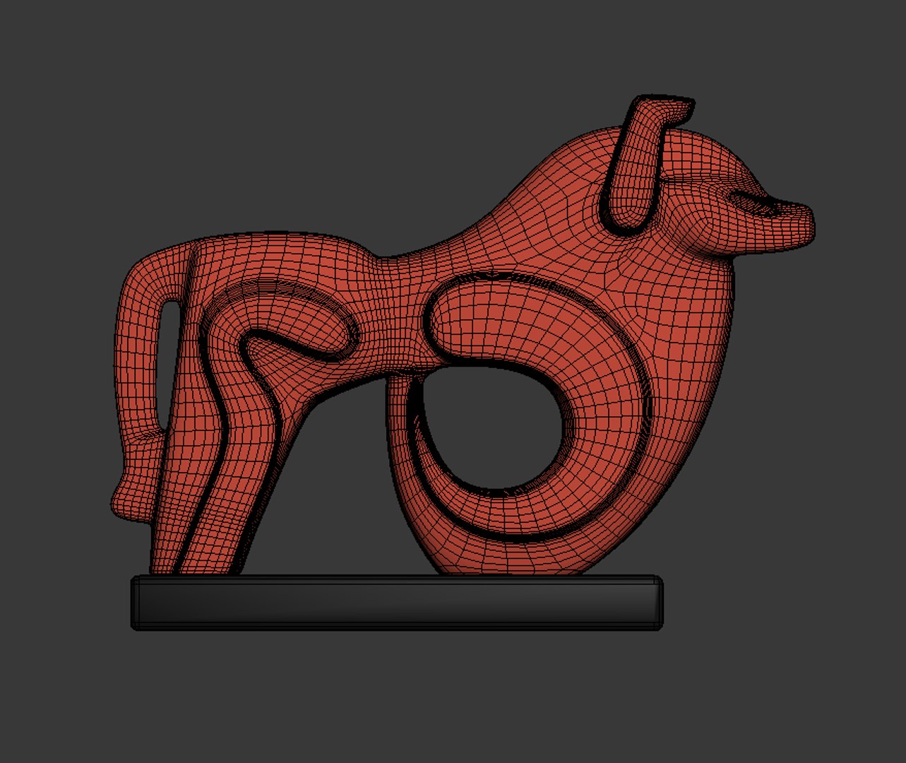 dog sculpture 3d model