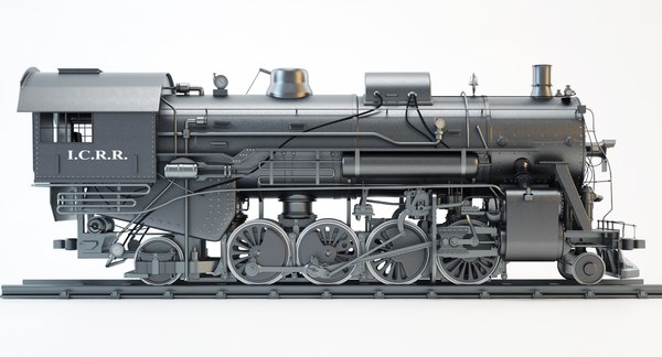 3d model icrr 1518 steam locomotive
