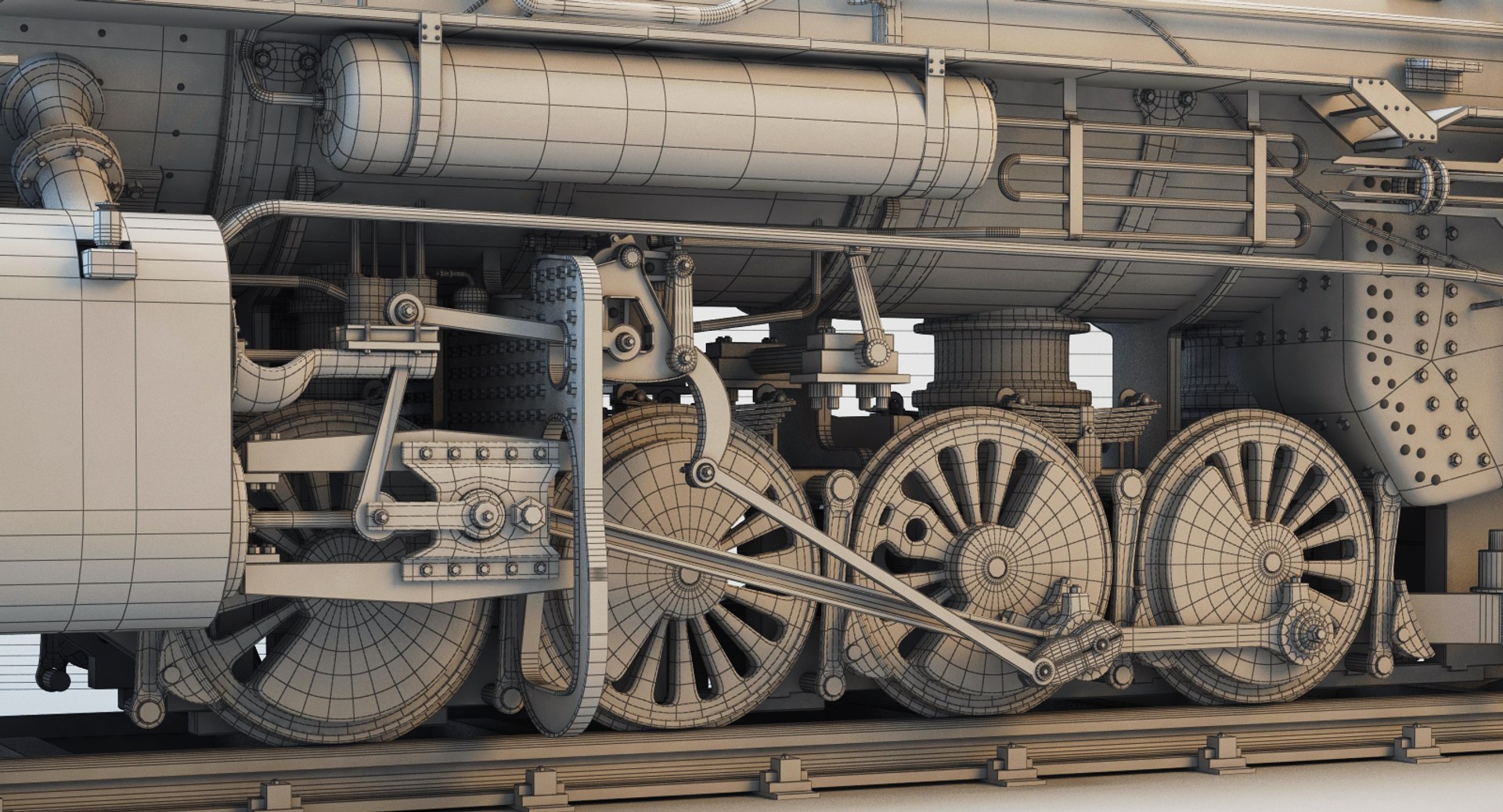 3d model icrr 1518 steam locomotive