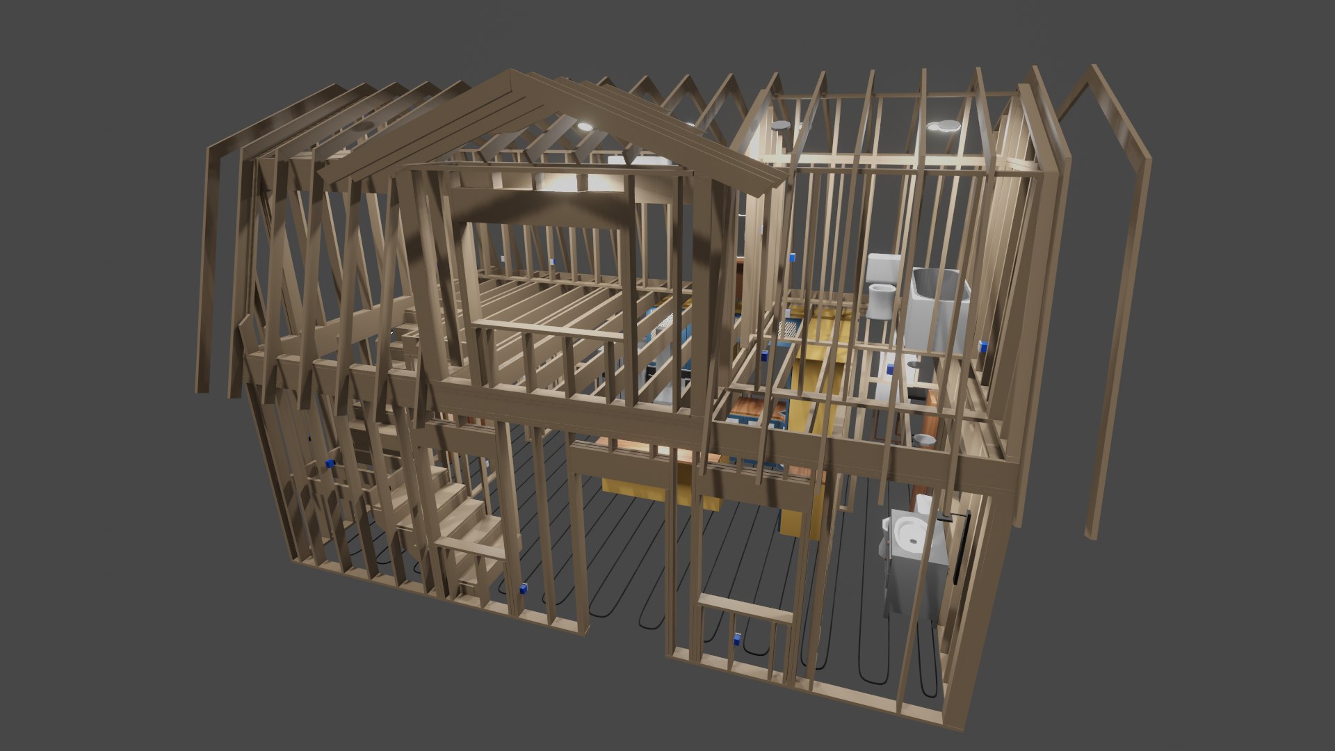 Guest House Blueprints 3D Model - TurboSquid 2342262