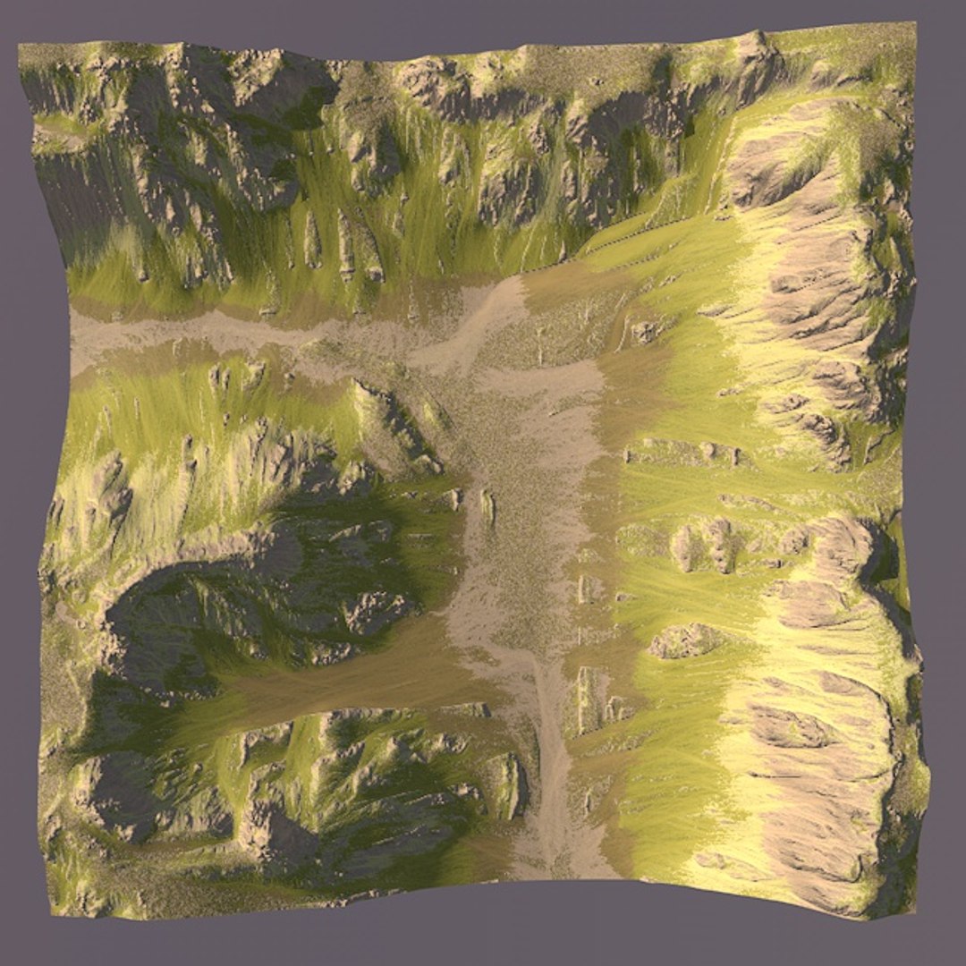 3d Mountain Maps Terrain Model