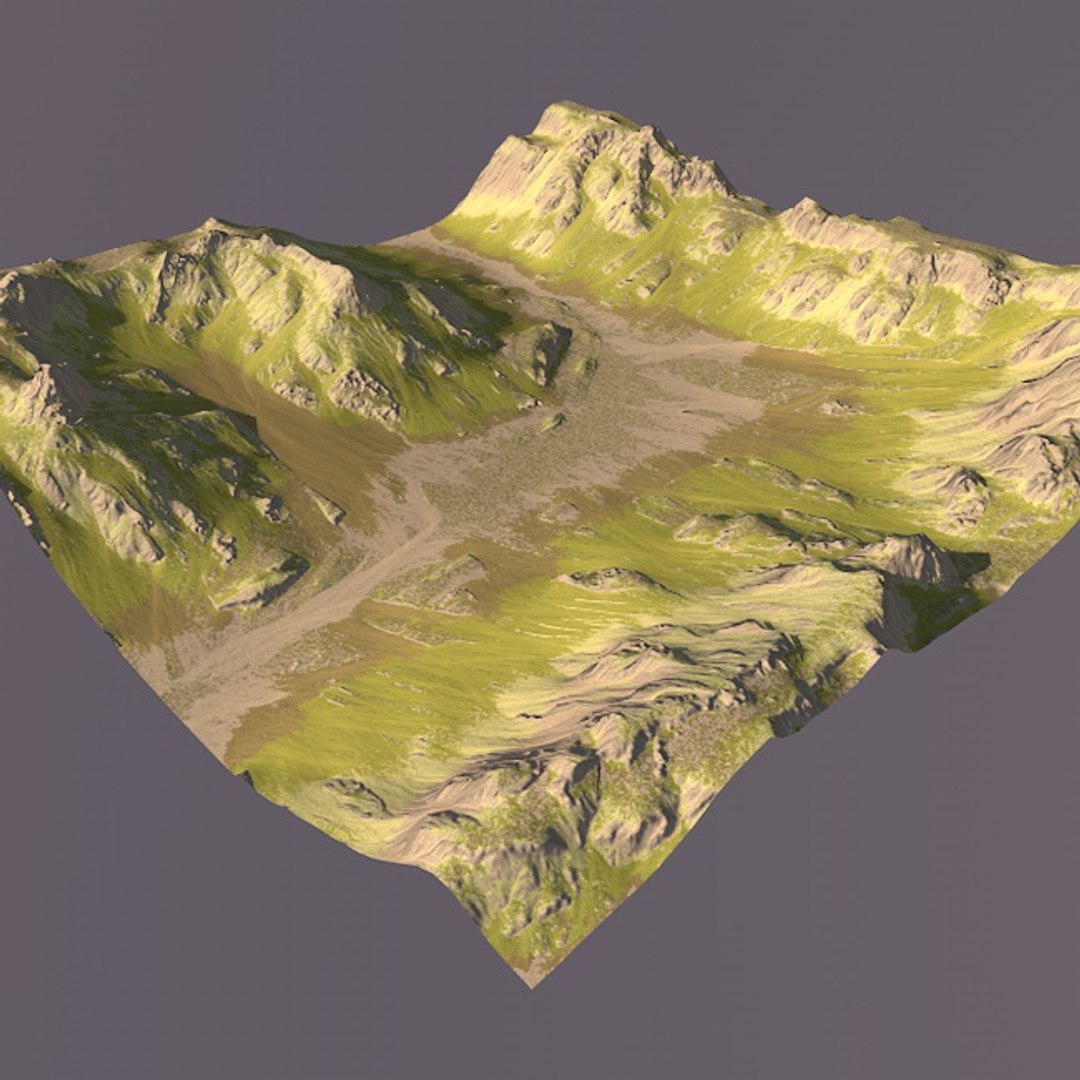 3d Mountain Maps Terrain Model